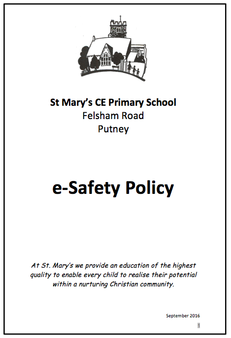 e-Saftey policy image - St. Mary's CE Nursery and Primary School, Putney